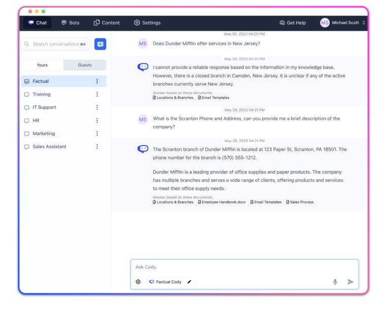 Factual AI Assistant - Custom AI Chat Bot