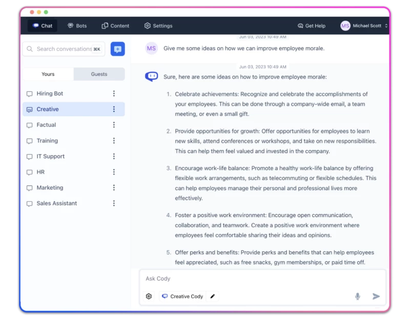 Creative AI Assistant - Custom AI Chat Bot