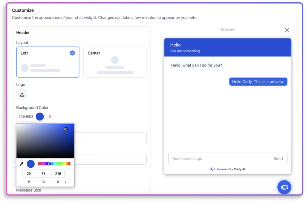 AI For Website Trained On Your Business